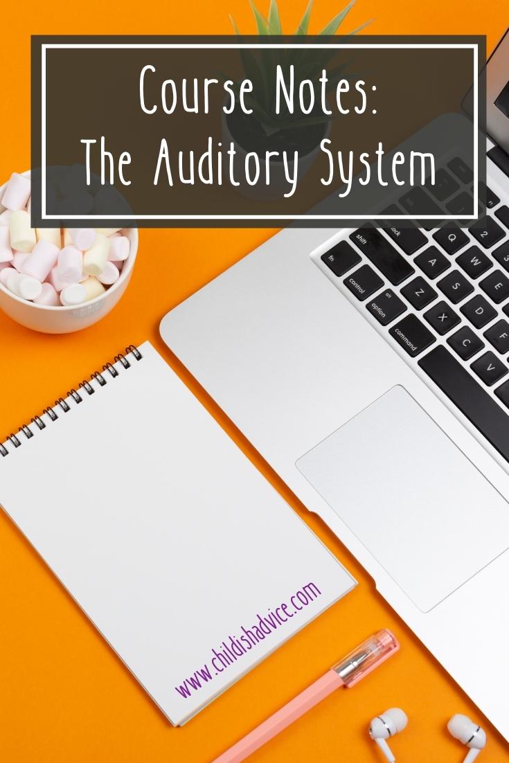 Course Notes: The Auditory System – Child(ish) Advice